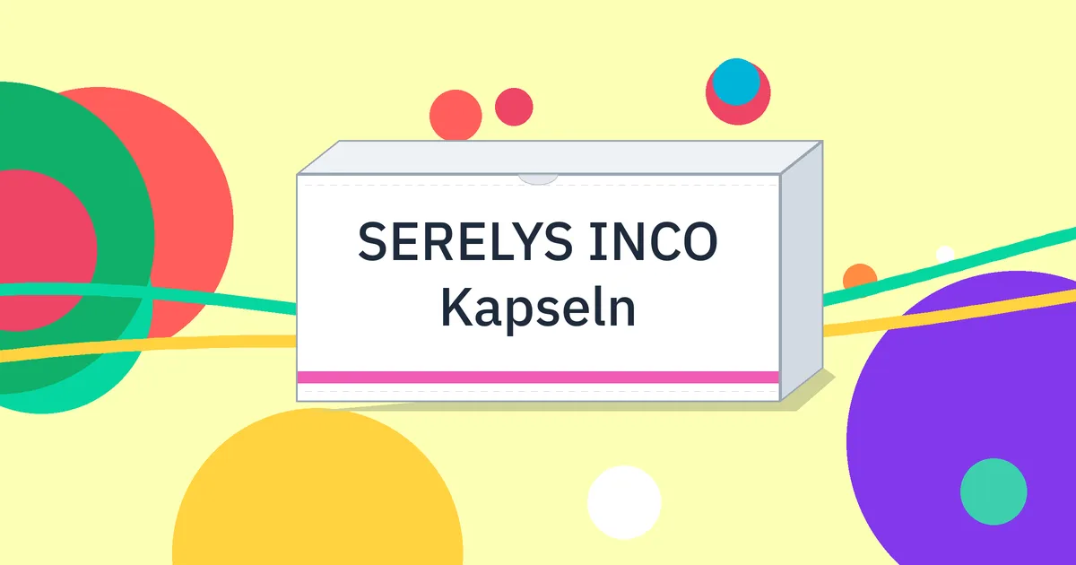 Symbolbild: Packung mit der Aufschrift SERELYS INCO Kapseln (PZN 19439359) – Verfügbarkeit und Bezug in Apotheken in Frankfurt am Main