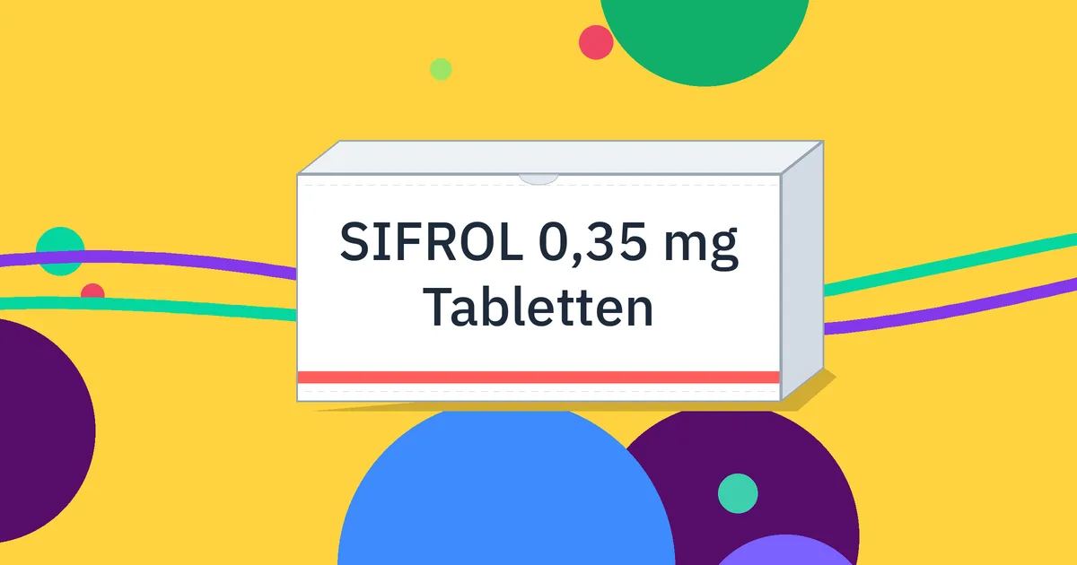 Symbolbild: Packung mit der Aufschrift SIFROL 0,35 mg Tabletten (PZN 02558692) – Verfügbarkeit und Bezug in Apotheken in Frankfurt am Main