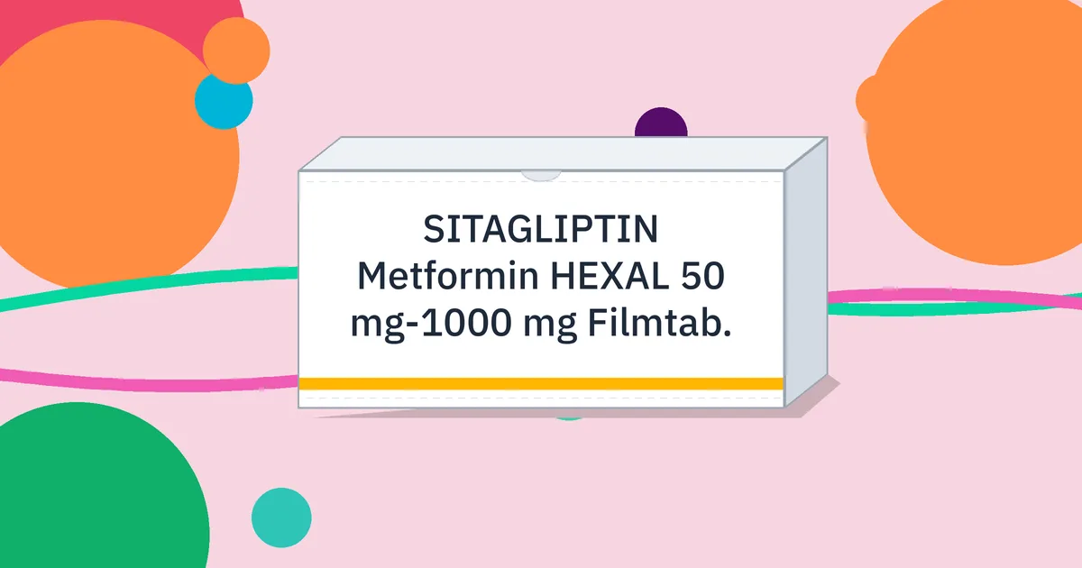 Symbolbild: Packung mit der Aufschrift SITAGLIPTIN Metformin HEXAL 50 mg-1000 mg Filmtab. (PZN 17575414) – Verfügbarkeit und Bezug in Apotheken in Frankfurt am Main