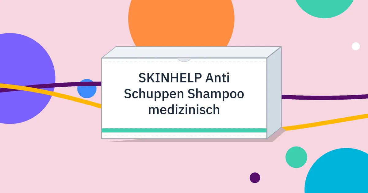 Symbolbild: Packung mit der Aufschrift SKINHELP Anti Schuppen Shampoo medizinisch (PZN 10101162) – Verfügbarkeit und Bezug in Apotheken in Frankfurt am Main