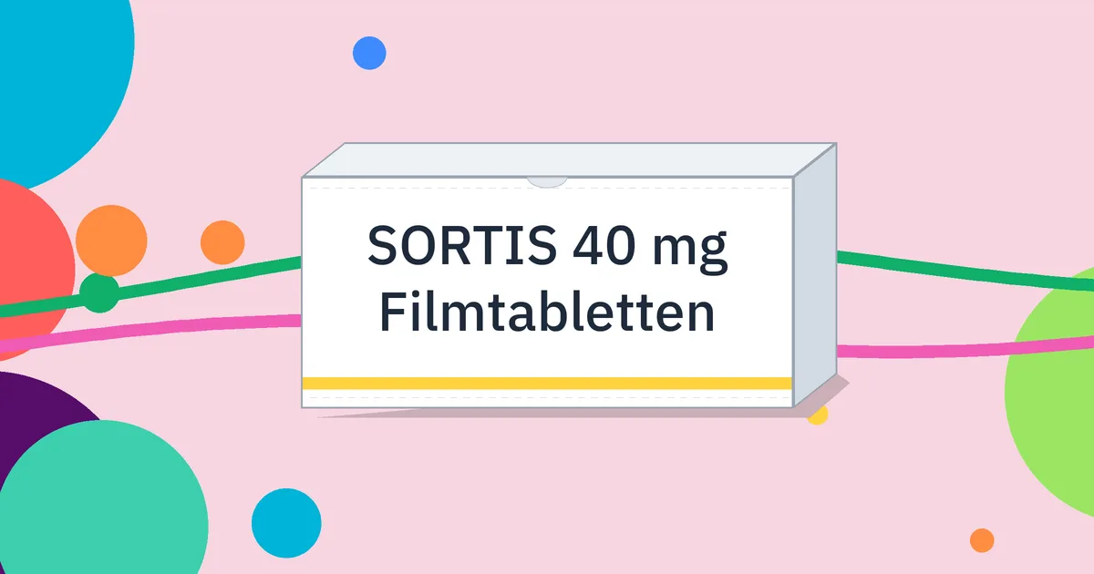 Symbolbild: Packung mit der Aufschrift SORTIS 40 mg Filmtabletten (PZN 14055111) – Verfügbarkeit und Bezug in Apotheken in Frankfurt am Main