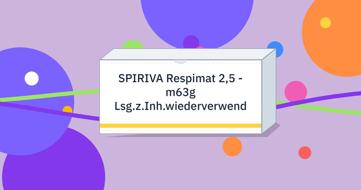 Symbolbild: Packung mit der Aufschrift SPIRIVA Respimat 2,5 -m63g Lsg.z.Inh.wiederverwend (PZN 16229288) – Verfügbarkeit und Bezug in Apotheken in Frankfurt am Main