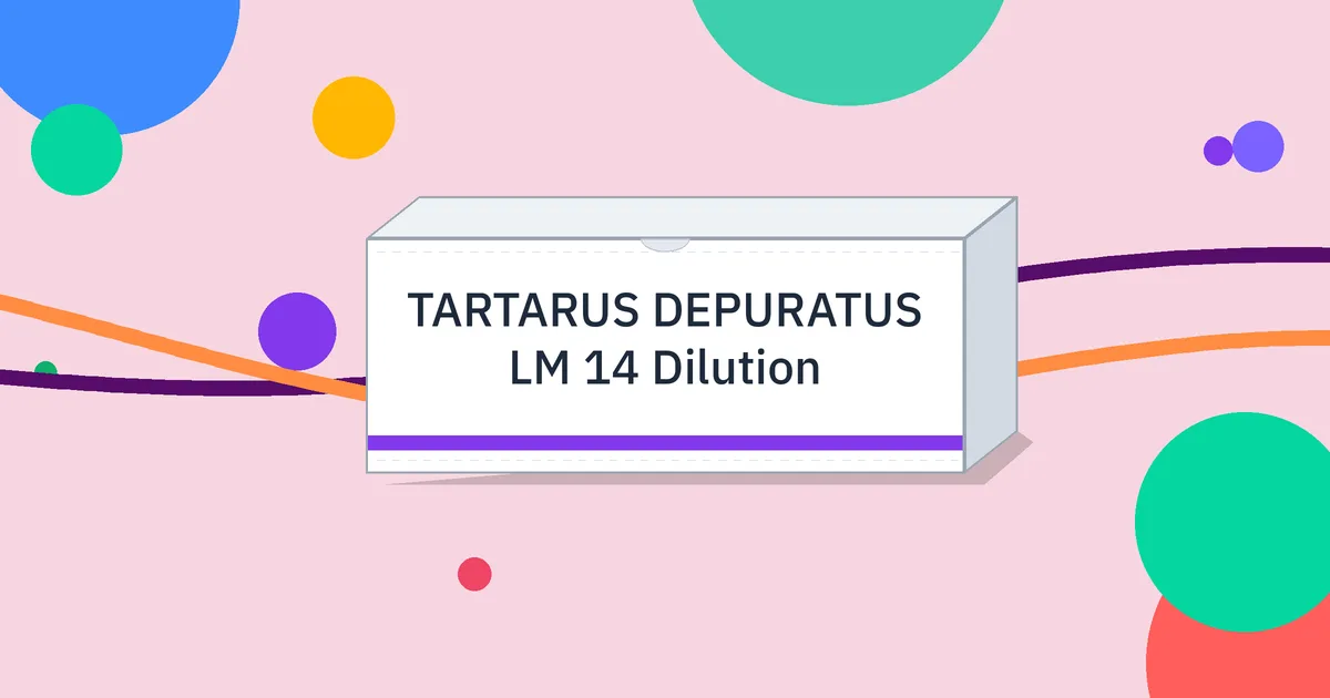 Symbolbild: Packung mit der Aufschrift TARTARUS DEPURATUS LM 14 Dilution (PZN 13688191) – Verfügbarkeit und Bezug in Apotheken in Frankfurt am Main