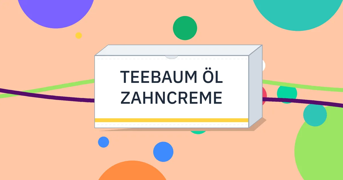 Symbolbild: Packung mit der Aufschrift TEEBAUM ÖL ZAHNCREME (PZN 10393555) – Verfügbarkeit und Bezug in Apotheken in Frankfurt am Main
