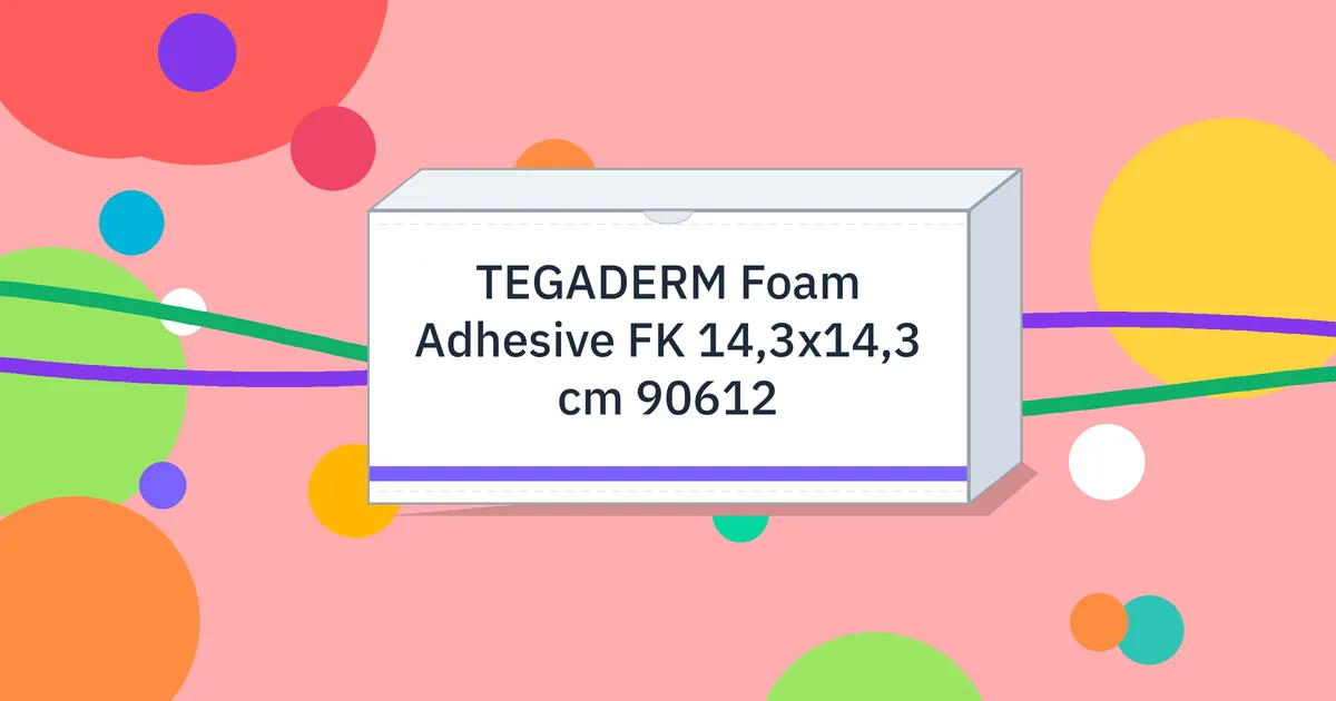Symbolbild: Packung mit der Aufschrift TEGADERM Foam Adhesive FK 14,3x14,3 cm 90612 (PZN 06917337) – Verfügbarkeit und Bezug in Apotheken in Frankfurt am Main