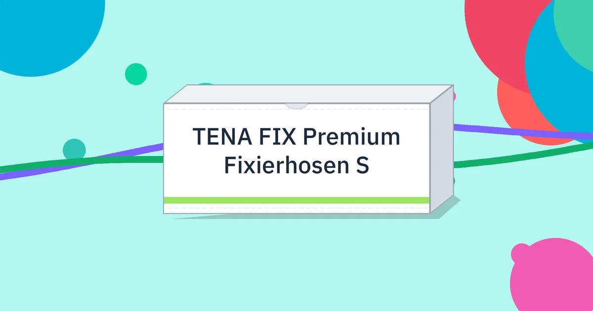 Symbolbild: Packung mit der Aufschrift TENA FIX Premium Fixierhosen S (PZN 03469909) – Verfügbarkeit und Bezug in Apotheken in Frankfurt am Main