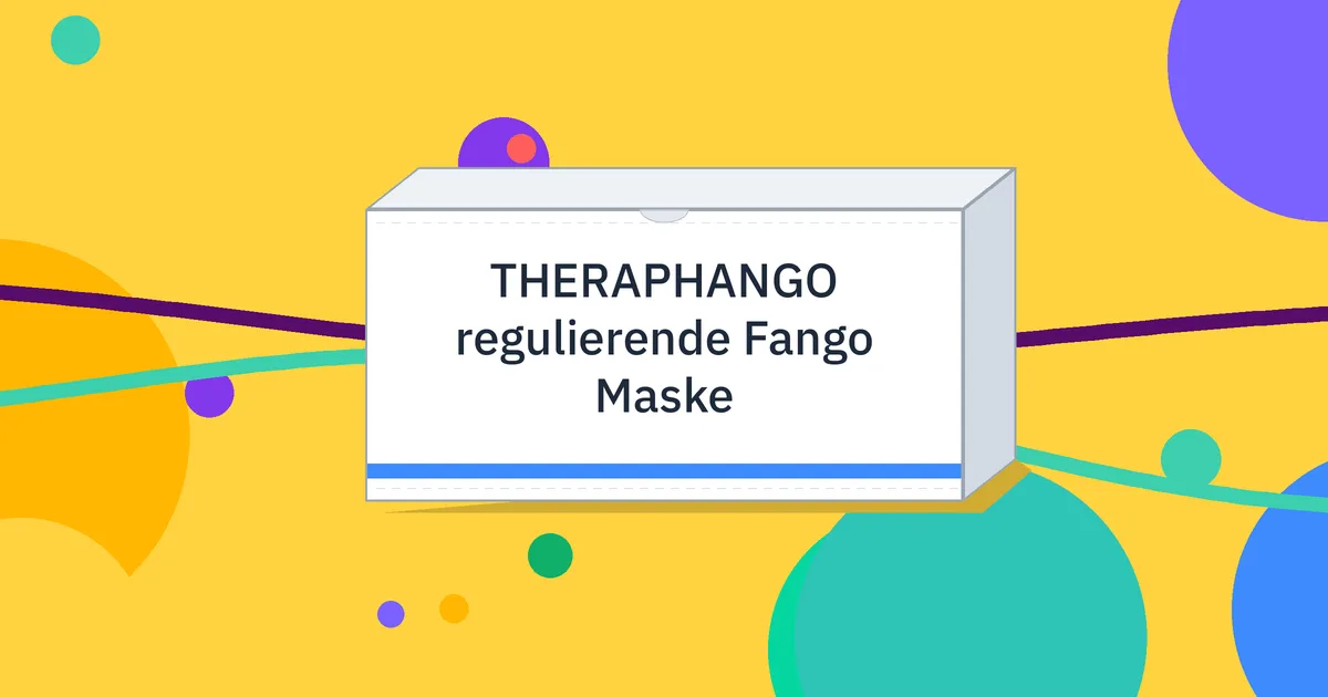Symbolbild: Packung mit der Aufschrift THERAPHANGO regulierende Fango Maske (PZN 19711123) – Verfügbarkeit und Bezug in Apotheken in Frankfurt am Main