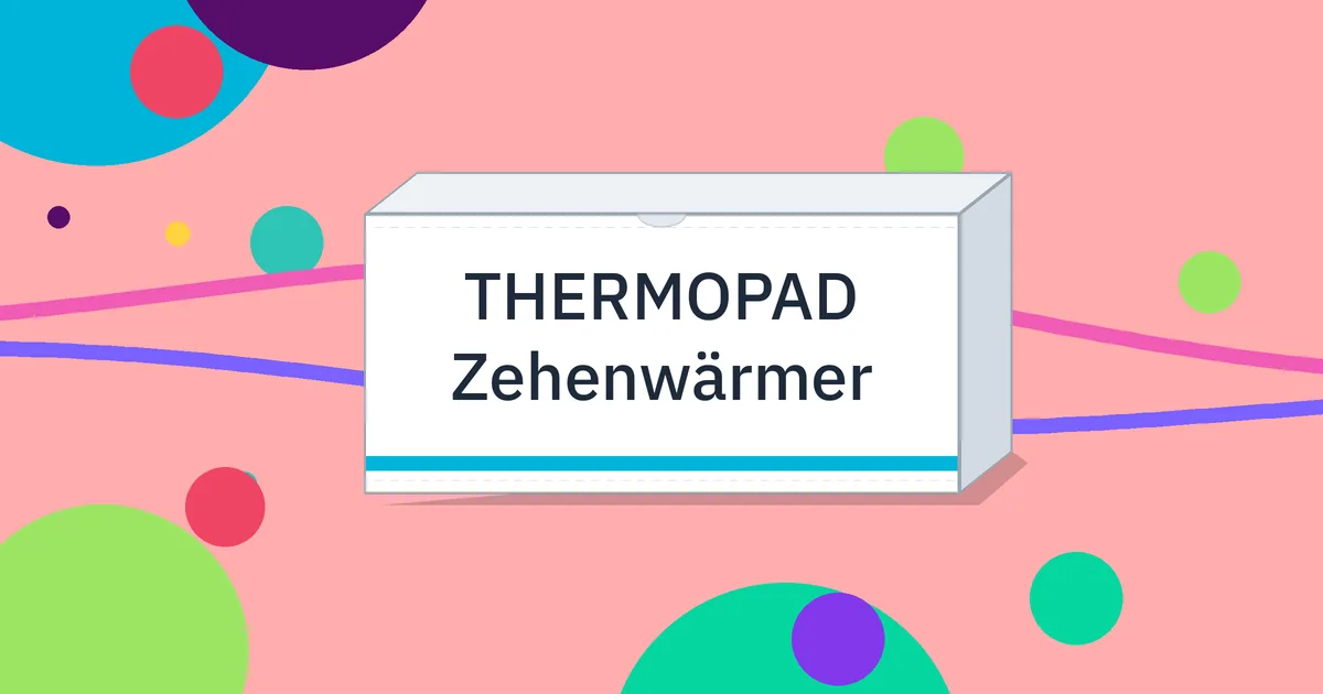Symbolbild: Packung mit der Aufschrift THERMOPAD Zehenwärmer (PZN 16685690) – Verfügbarkeit und Bezug in Apotheken in Frankfurt am Main