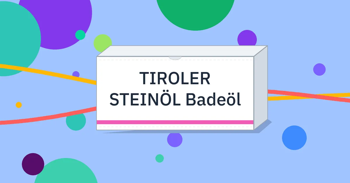 Symbolbild: Packung mit der Aufschrift TIROLER STEINÖL Badeöl (PZN 06173925) – Verfügbarkeit und Bezug in Apotheken in Frankfurt am Main
