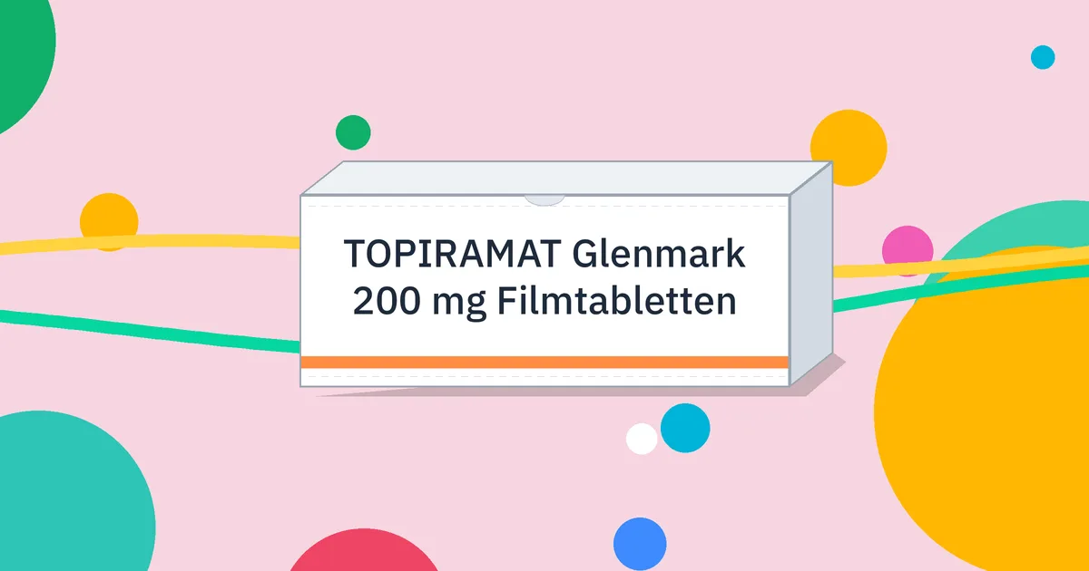 Symbolbild: Packung mit der Aufschrift TOPIRAMAT Glenmark 200 mg Filmtabletten (PZN 09098710) – Verfügbarkeit und Bezug in Apotheken in Frankfurt am Main