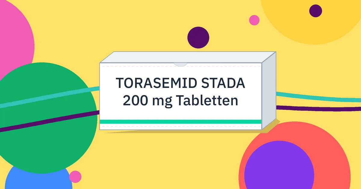 Symbolbild: Packung mit der Aufschrift TORASEMID STADA 200 mg Tabletten (PZN 00660297) – Verfügbarkeit und Bezug in Apotheken in Frankfurt am Main