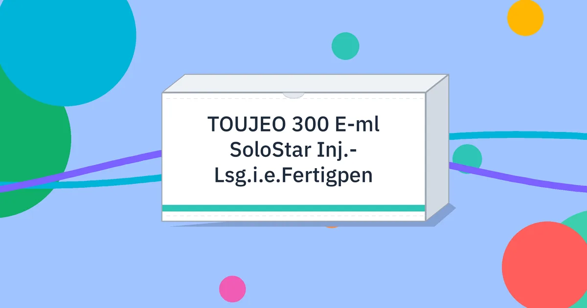 Symbolbild: Packung mit der Aufschrift TOUJEO 300 E-ml SoloStar Inj.-Lsg.i.e.Fertigpen (PZN 11341402) – Verfügbarkeit und Bezug in Apotheken in Frankfurt am Main