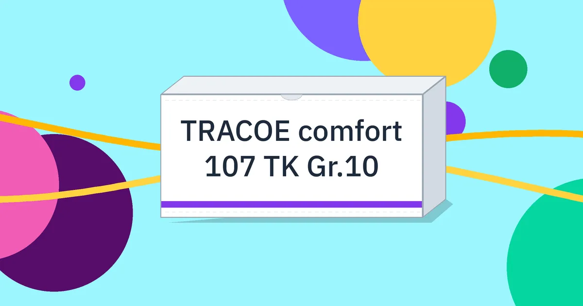 Symbolbild: Packung mit der Aufschrift TRACOE comfort 107 TK Gr.10 (PZN 10750297) – Verfügbarkeit und Bezug in Apotheken in Frankfurt am Main