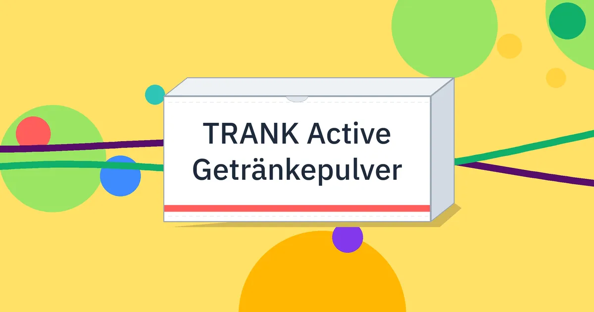 Symbolbild: Packung mit der Aufschrift TRANK Active Getränkepulver (PZN 18761745) – Verfügbarkeit und Bezug in Apotheken in Frankfurt am Main