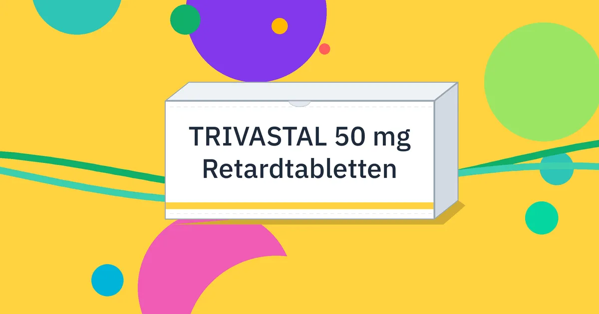Symbolbild: Packung mit der Aufschrift TRIVASTAL 50 mg Retardtabletten (PZN 12653486) – Verfügbarkeit und Bezug in Apotheken in Frankfurt am Main