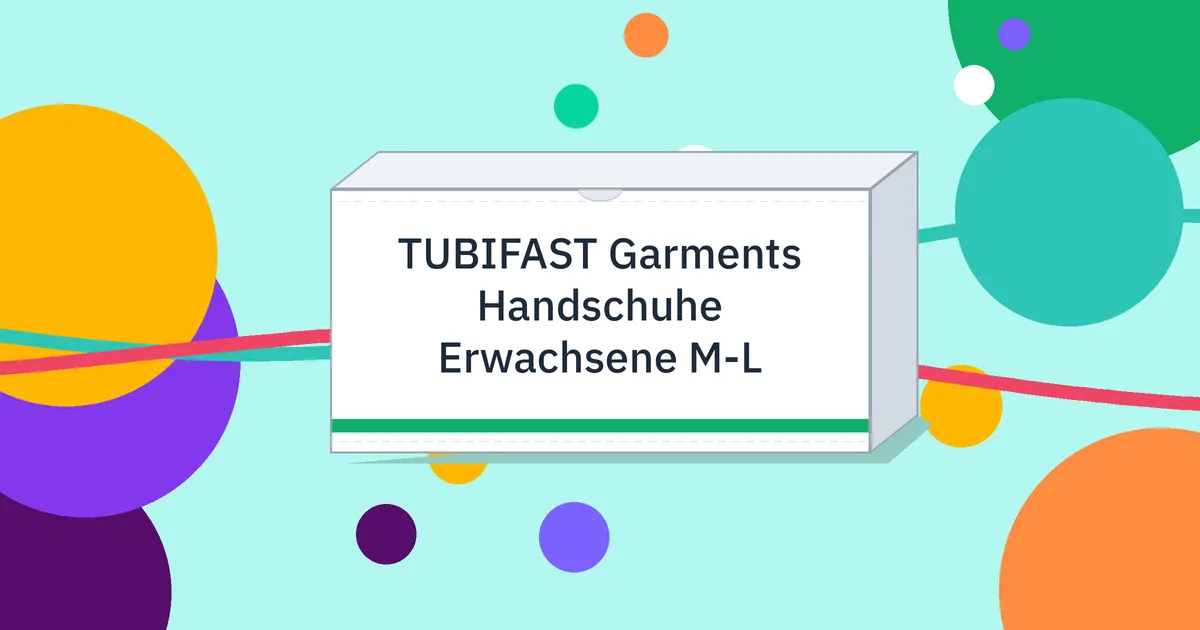 Symbolbild: Packung mit der Aufschrift TUBIFAST Garments Handschuhe Erwachsene M-L (PZN 13748102) – Verfügbarkeit und Bezug in Apotheken in Frankfurt am Main