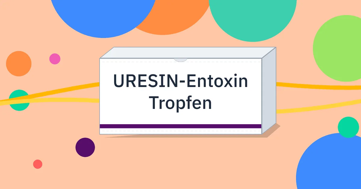 Symbolbild: Packung mit der Aufschrift URESIN-Entoxin Tropfen (PZN 05701173) – Verfügbarkeit und Bezug in Apotheken in Frankfurt am Main