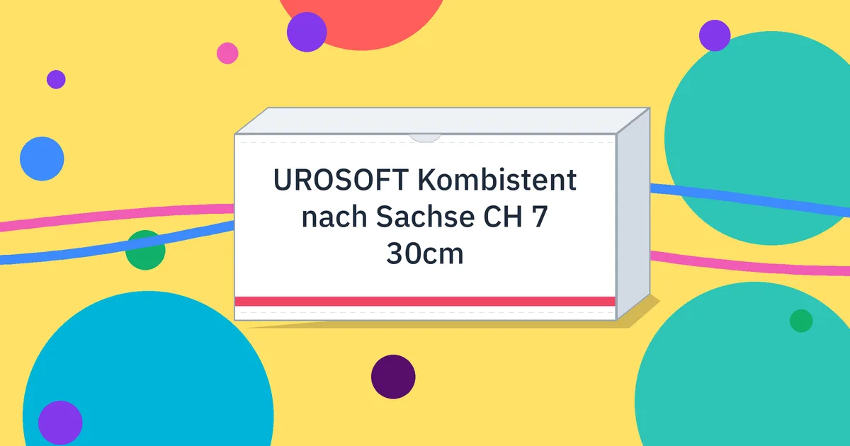 Symbolbild: Packung mit der Aufschrift UROSOFT Kombistent nach Sachse CH 7 30cm (PZN 04217044) – Verfügbarkeit und Bezug in Apotheken in Frankfurt am Main