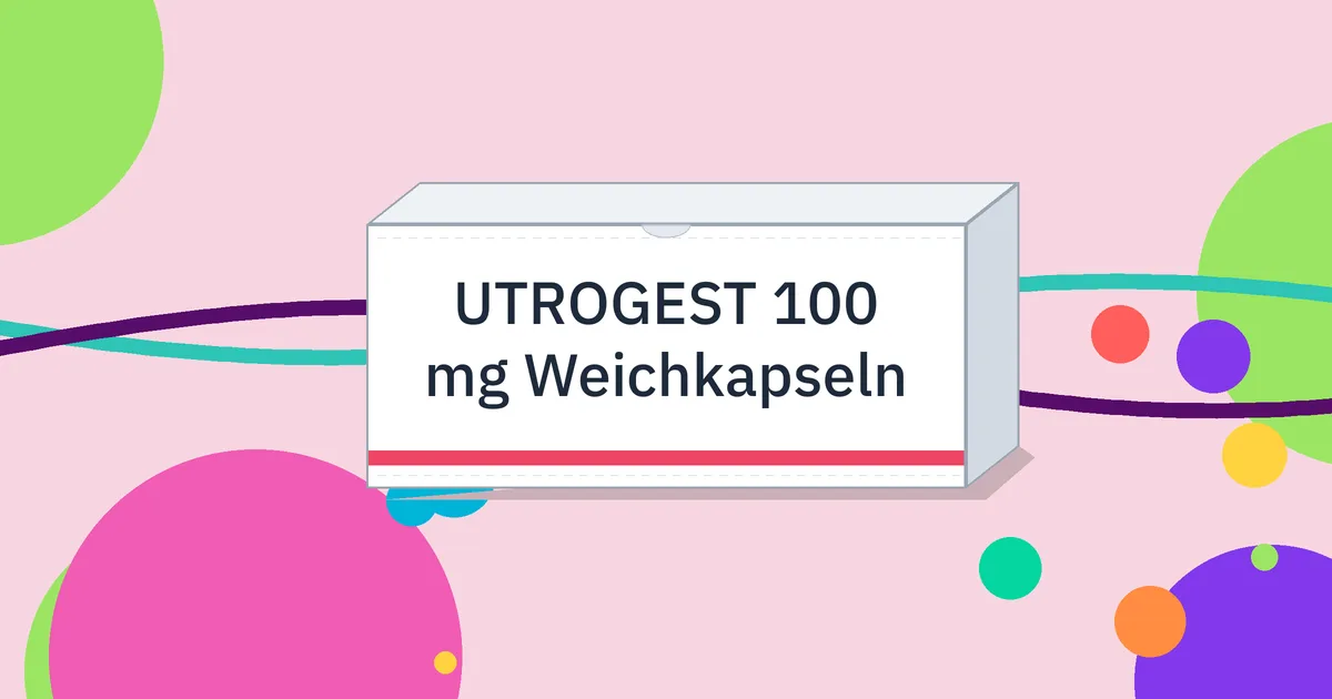Symbolbild: Packung mit der Aufschrift UTROGEST 100 mg Weichkapseln (PZN 12547583) – Verfügbarkeit und Bezug in Apotheken in Frankfurt am Main