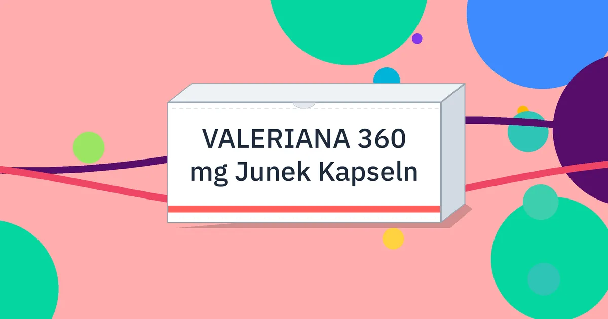 Symbolbild: Packung mit der Aufschrift VALERIANA 360 mg Junek Kapseln (PZN 10336824) – Verfügbarkeit und Bezug in Apotheken in Frankfurt am Main