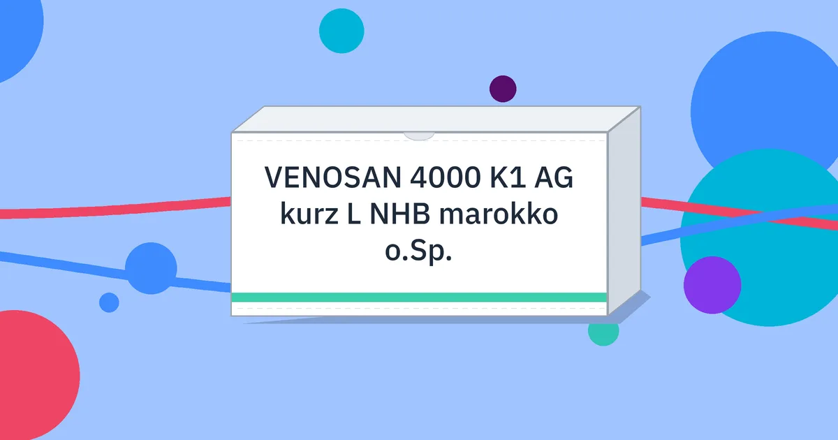 Symbolbild: Packung mit der Aufschrift VENOSAN 4000 K1 AG kurz L NHB marokko o.Sp. (PZN 14425418) – Verfügbarkeit und Bezug in Apotheken in Frankfurt am Main