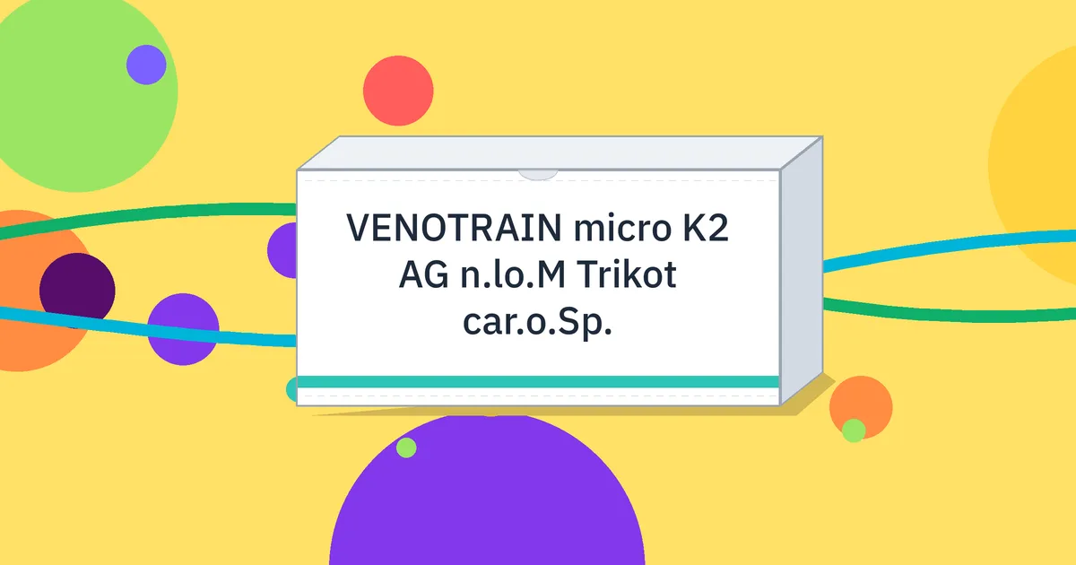 Symbolbild: Packung mit der Aufschrift VENOTRAIN micro K2 AG n.lo.M Trikot car.o.Sp. (PZN 02367905) – Verfügbarkeit und Bezug in Apotheken in Frankfurt am Main