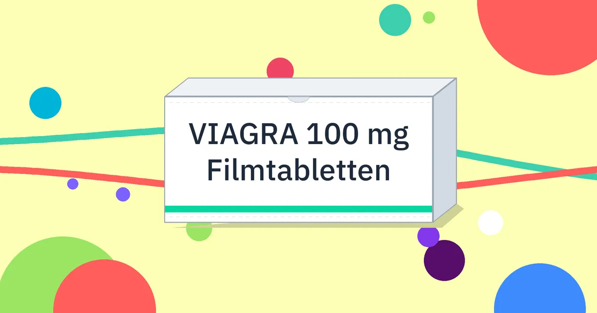 Symbolbild: Packung mit der Aufschrift VIAGRA 100 mg Filmtabletten (PZN 03323212) – Verfügbarkeit und Bezug in Apotheken in Frankfurt am Main