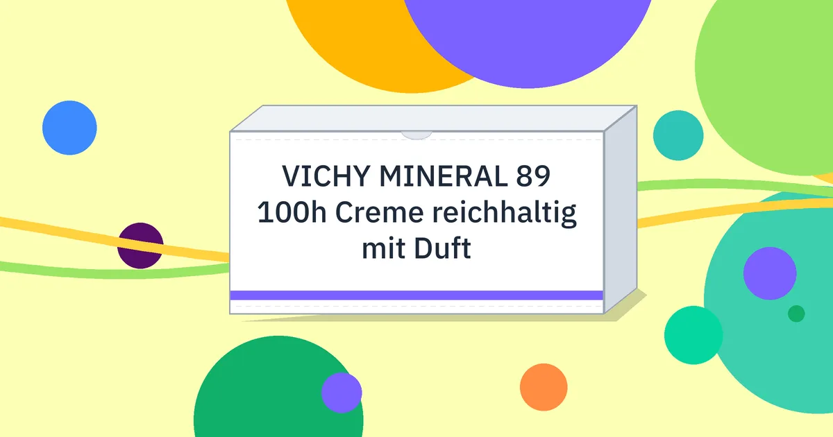 Symbolbild: Packung mit der Aufschrift VICHY MINERAL 89 100h Creme reichhaltig mit Duft (PZN 18119894) – Verfügbarkeit und Bezug in Apotheken in Frankfurt am Main