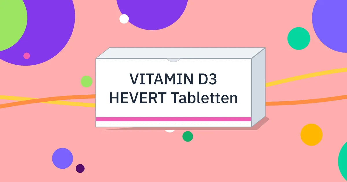 Symbolbild: Packung mit der Aufschrift VITAMIN D3 HEVERT Tabletten (PZN 09887387) – Verfügbarkeit und Bezug in Apotheken in Frankfurt am Main
