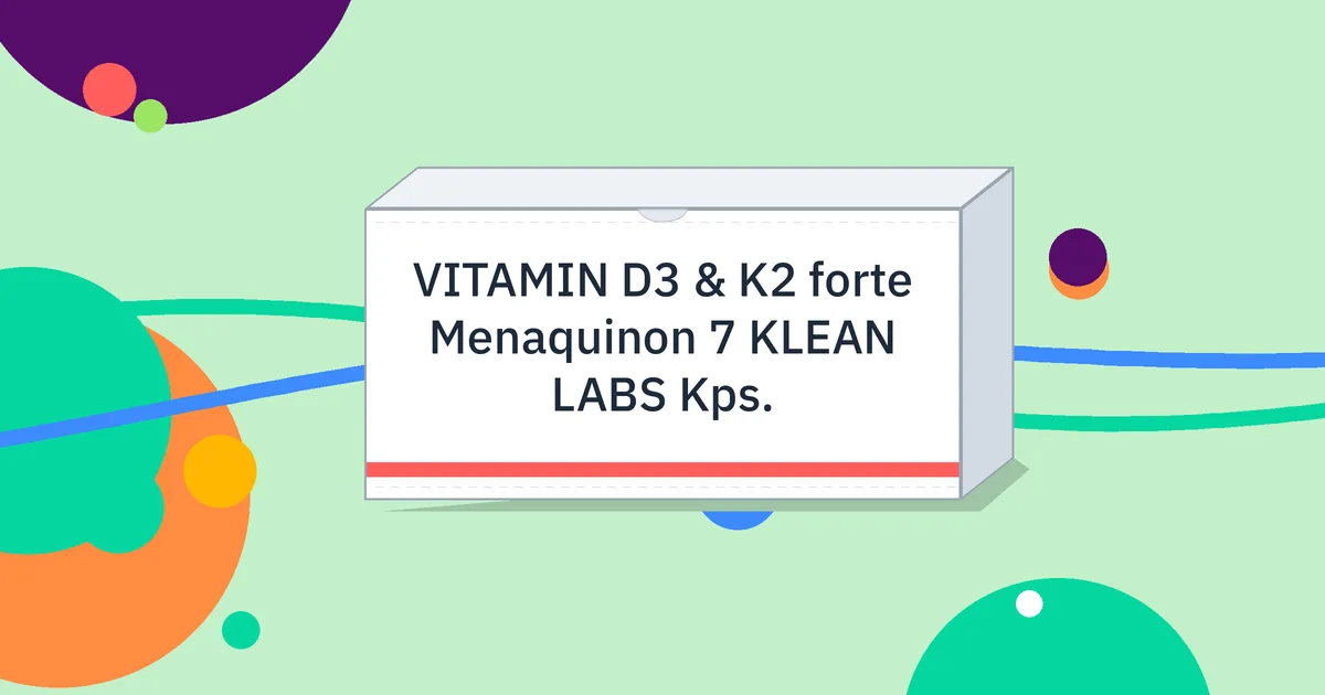 Symbolbild: Packung mit der Aufschrift VITAMIN D3 & K2 forte Menaquinon 7 KLEAN LABS Kps. (PZN 20041372) – Verfügbarkeit und Bezug in Apotheken in Frankfurt am Main