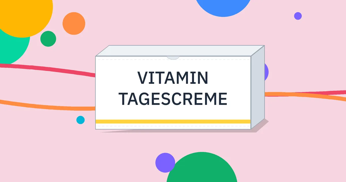 Symbolbild: Packung mit der Aufschrift VITAMIN TAGESCREME (PZN 10393101) – Verfügbarkeit und Bezug in Apotheken in Frankfurt am Main