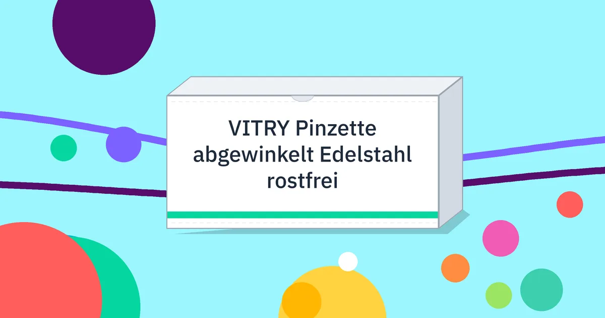 Symbolbild: Packung mit der Aufschrift VITRY Pinzette abgewinkelt Edelstahl rostfrei (PZN 05043126) – Verfügbarkeit und Bezug in Apotheken in Frankfurt am Main