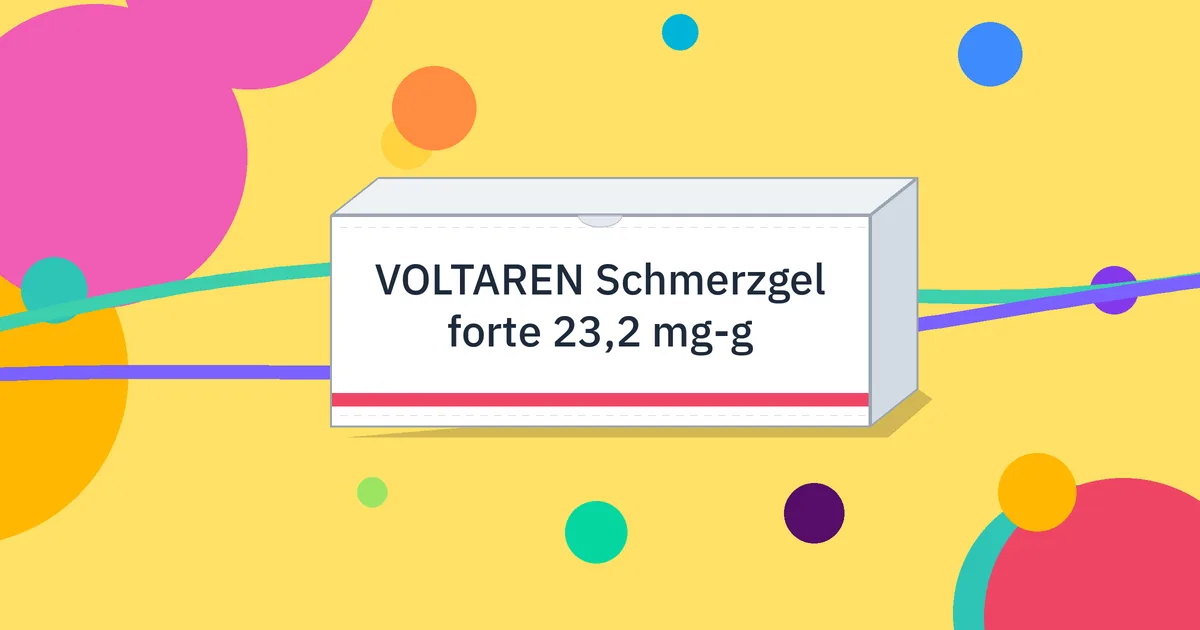 Symbolbild: Packung mit der Aufschrift VOLTAREN Schmerzgel forte 23,2 mg-g (PZN 16154231) – Verfügbarkeit und Bezug in Apotheken in Frankfurt am Main