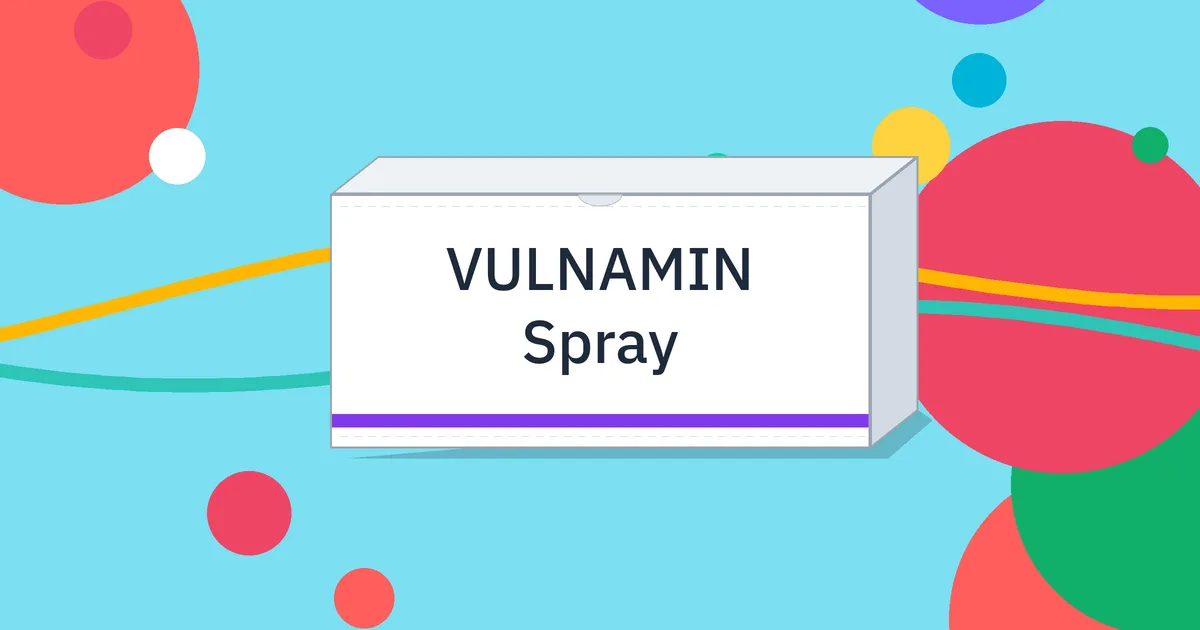 Symbolbild: Packung mit der Aufschrift VULNAMIN Spray (PZN 17878184) – Verfügbarkeit und Bezug in Apotheken in Frankfurt am Main