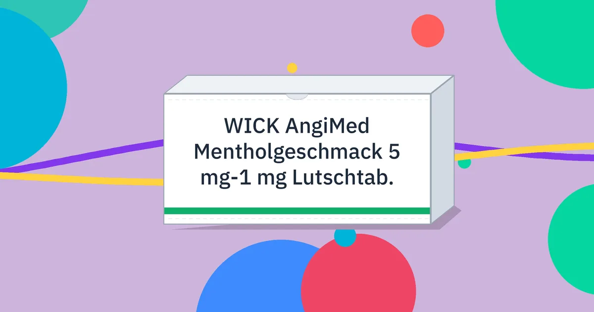 Symbolbild: Packung mit der Aufschrift WICK AngiMed Mentholgeschmack 5 mg-1 mg Lutschtab. (PZN 18447948) – Verfügbarkeit und Bezug in Apotheken in Frankfurt am Main