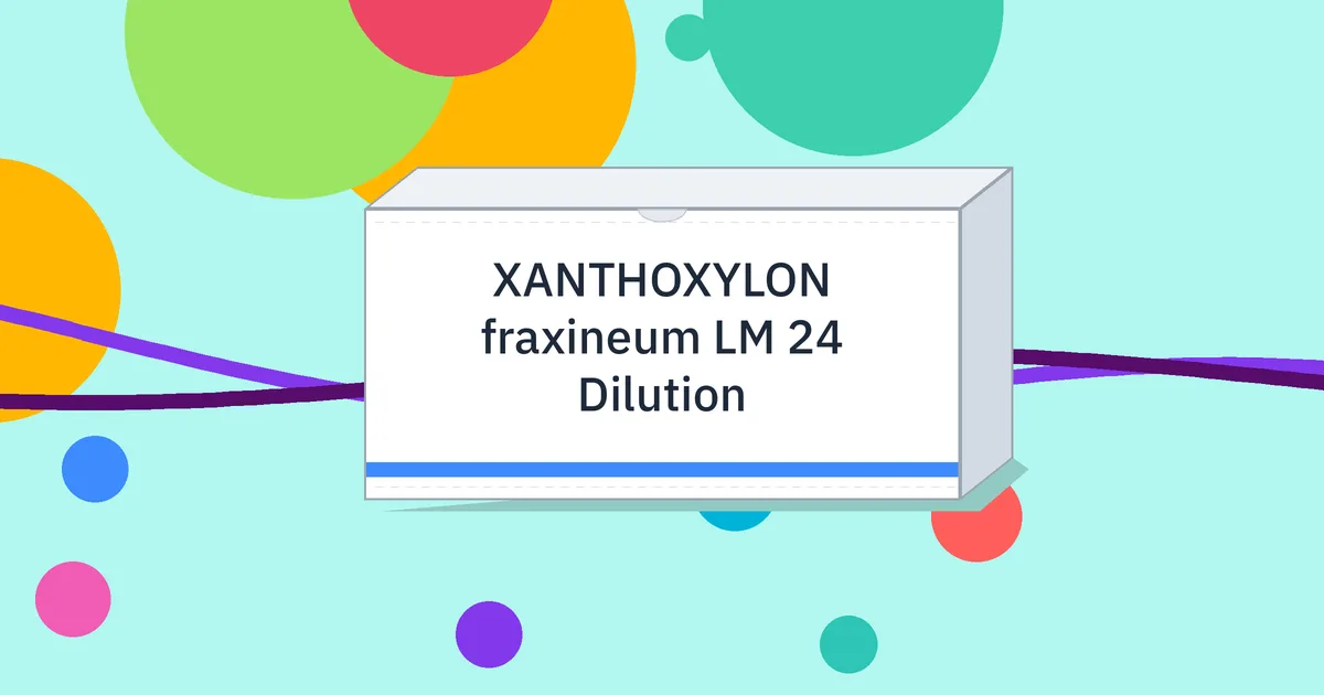 Symbolbild: Packung mit der Aufschrift XANTHOXYLON fraxineum LM 24 Dilution (PZN 13784517) – Verfügbarkeit und Bezug in Apotheken in Frankfurt am Main