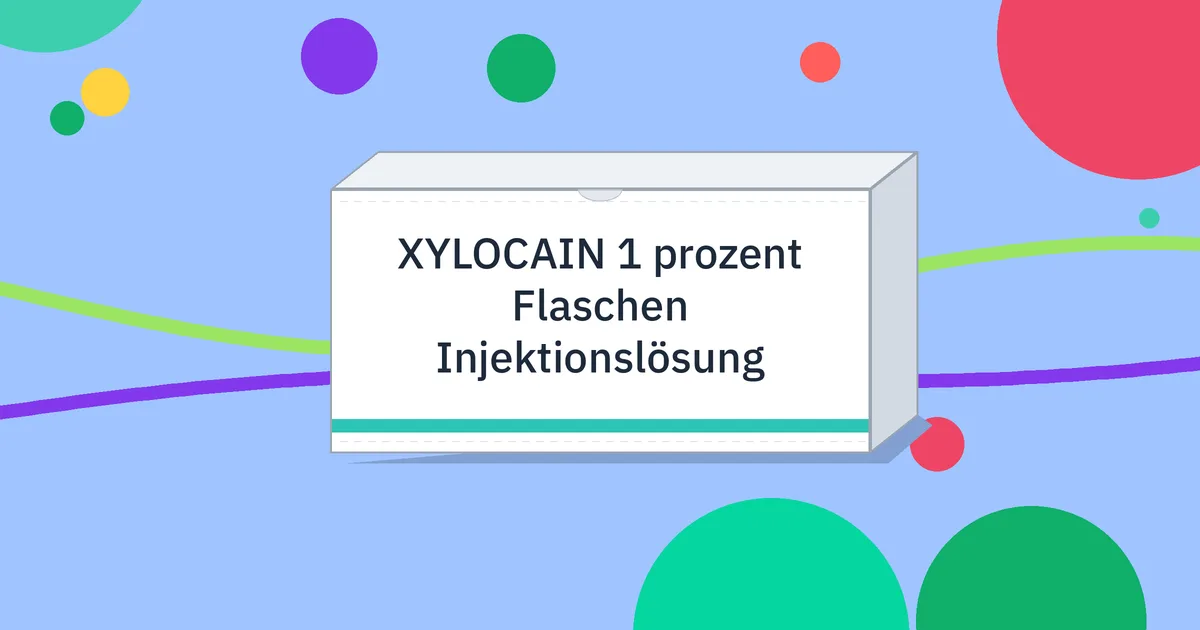 Symbolbild: Packung mit der Aufschrift XYLOCAIN 1 prozent Flaschen Injektionslösung (PZN 01137907) – Verfügbarkeit und Bezug in Apotheken in Frankfurt am Main