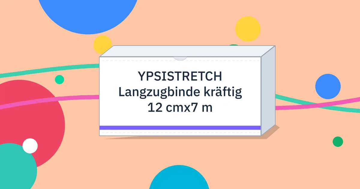 Symbolbild: Packung mit der Aufschrift YPSISTRETCH Langzugbinde kräftig 12 cmx7 m (PZN 12604080) – Verfügbarkeit und Bezug in Apotheken in Frankfurt am Main