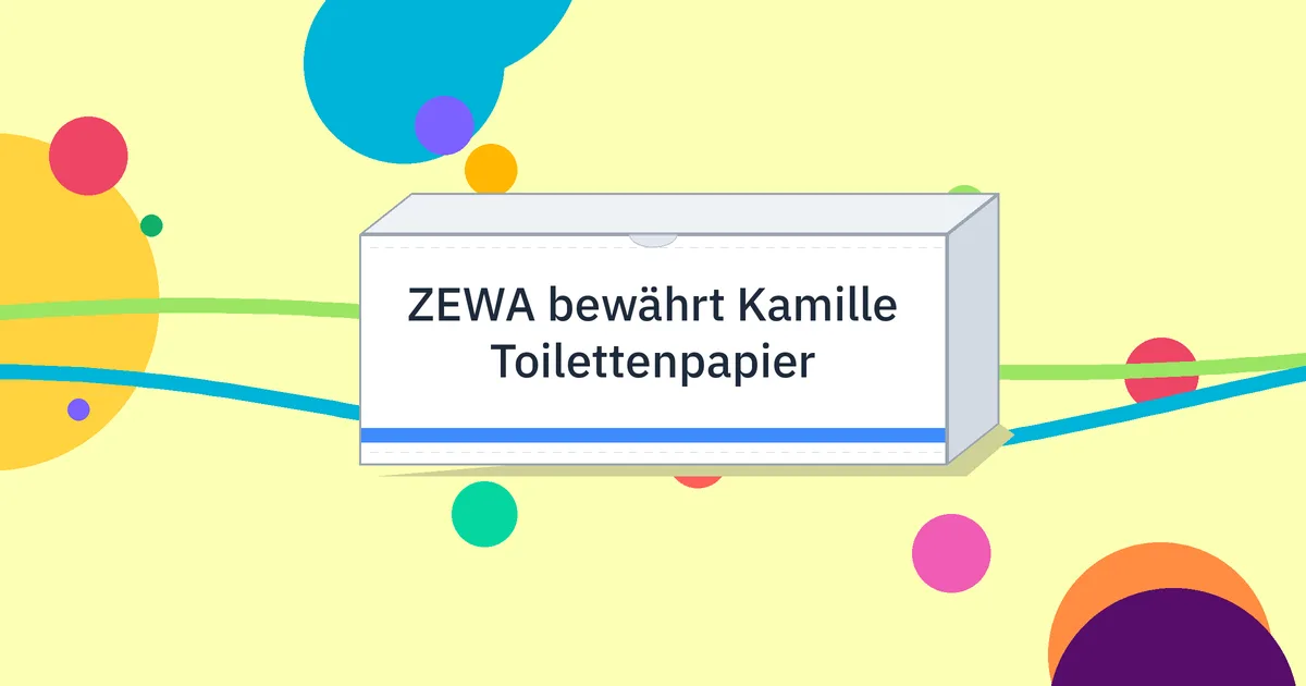 Symbolbild: Packung mit der Aufschrift ZEWA bewährt Kamille Toilettenpapier (PZN 18213400) – Verfügbarkeit und Bezug in Apotheken in Frankfurt am Main