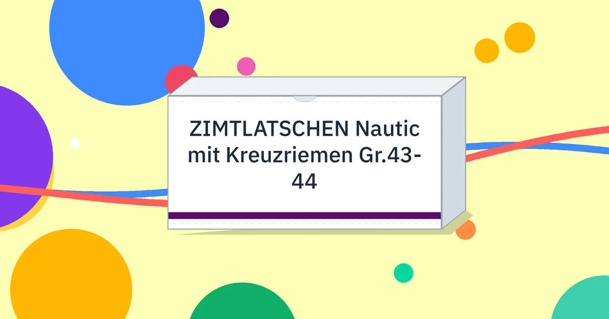 Symbolbild: Packung mit der Aufschrift ZIMTLATSCHEN Nautic mit Kreuzriemen Gr.43-44 (PZN 11731089) – Verfügbarkeit und Bezug in Apotheken in Frankfurt am Main
