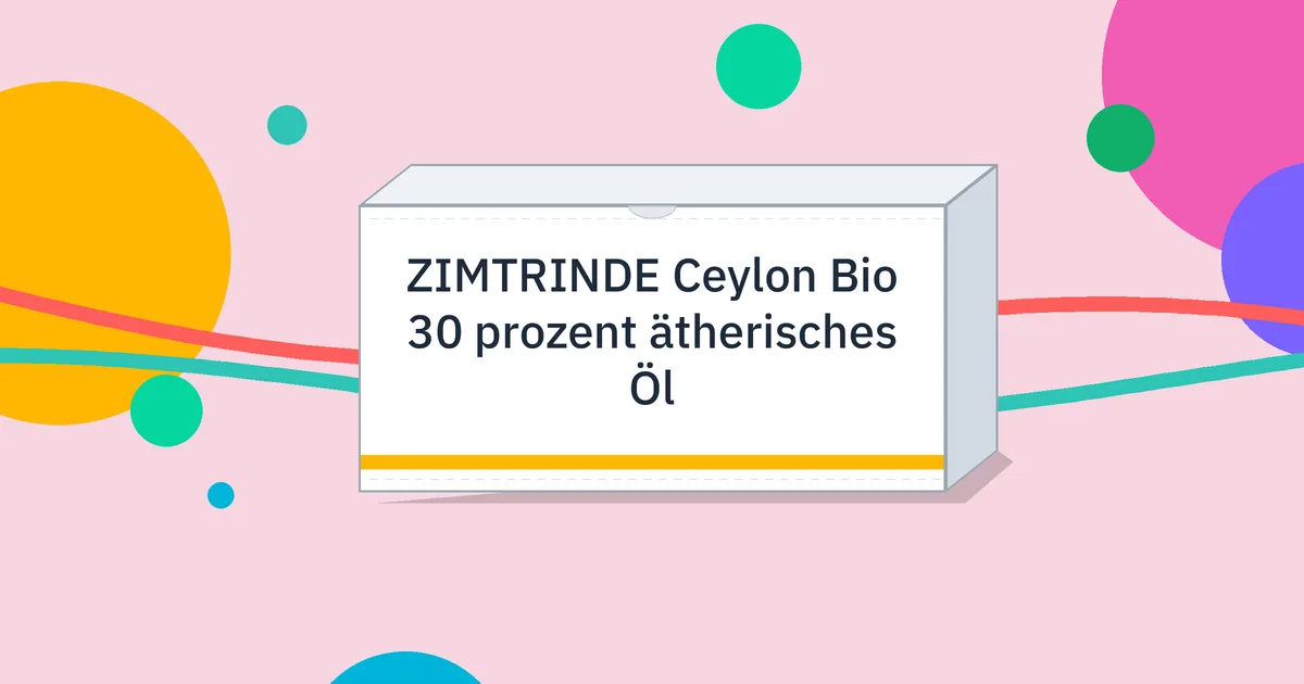 Symbolbild: Packung mit der Aufschrift ZIMTRINDE Ceylon Bio 30 prozent ätherisches Öl (PZN 18877838) – Verfügbarkeit und Bezug in Apotheken in Frankfurt am Main