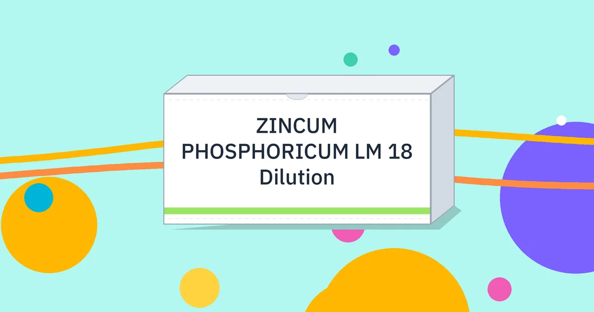 Symbolbild: Packung mit der Aufschrift ZINCUM PHOSPHORICUM LM 18 Dilution (PZN 08807050) – Verfügbarkeit und Bezug in Apotheken in Frankfurt am Main