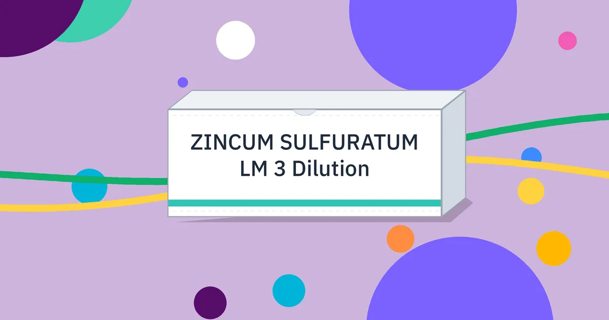 Symbolbild: Packung mit der Aufschrift ZINCUM SULFURATUM LM 3 Dilution (PZN 13298981) – Verfügbarkeit und Bezug in Apotheken in Frankfurt am Main
