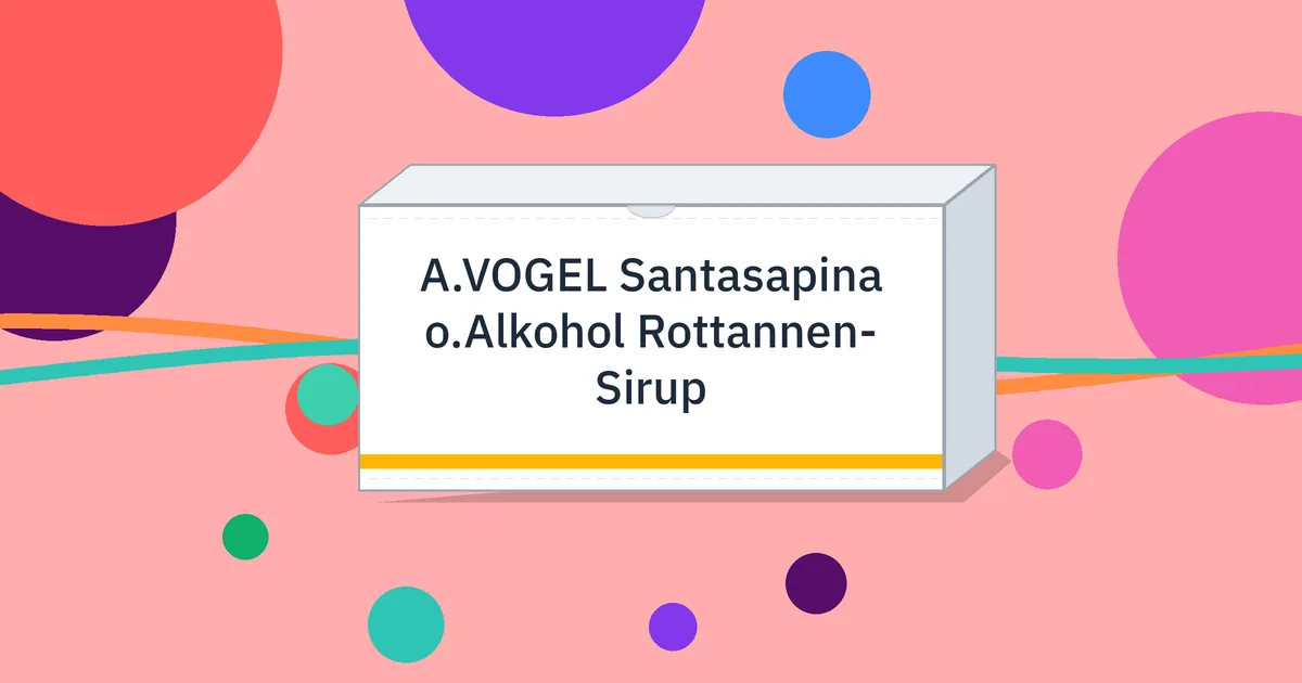 Symbolbild: Packung mit der Aufschrift A.VOGEL Santasapina o.Alkohol Rottannen-Sirup (PZN 13985954) – Verfügbarkeit und Bezug in Apotheken in Frankfurt am Main
