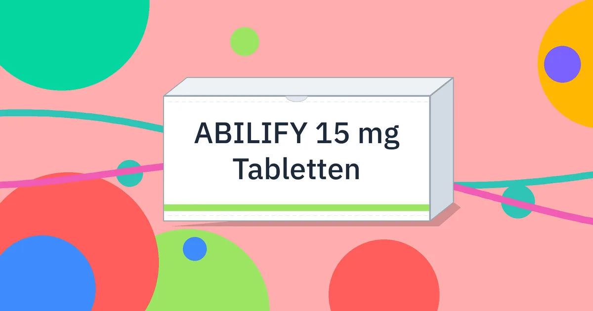Symbolbild: Packung mit der Aufschrift ABILIFY 15 mg Tabletten (PZN 06104700) – Verfügbarkeit und Bezug in Apotheken in Frankfurt am Main