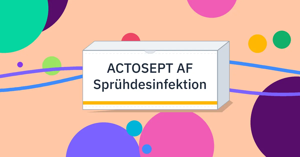 Symbolbild: Packung mit der Aufschrift ACTOSEPT AF Sprühdesinfektion (PZN 00412636) – Verfügbarkeit und Bezug in Apotheken in Frankfurt am Main