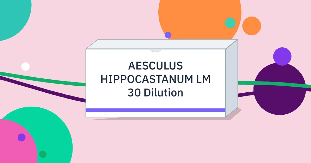 Symbolbild: Packung mit der Aufschrift AESCULUS HIPPOCASTANUM LM 30 Dilution (PZN 12755577) – Verfügbarkeit und Bezug in Apotheken in Frankfurt am Main