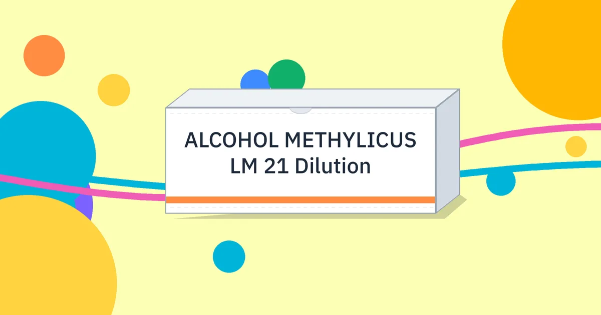Symbolbild: Packung mit der Aufschrift ALCOHOL METHYLICUS LM 21 Dilution (PZN 13309331) – Verfügbarkeit und Bezug in Apotheken in Frankfurt am Main