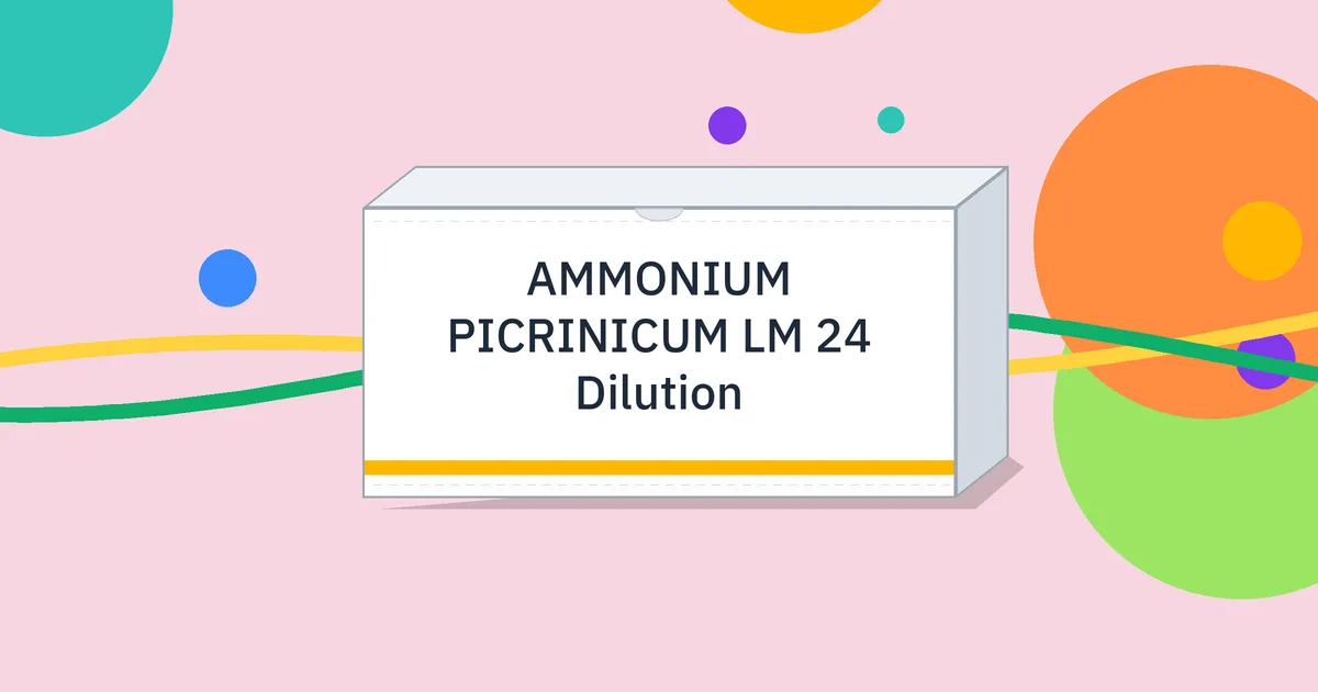 Symbolbild: Packung mit der Aufschrift AMMONIUM PICRINICUM LM 24 Dilution (PZN 13322863) – Verfügbarkeit und Bezug in Apotheken in Frankfurt am Main