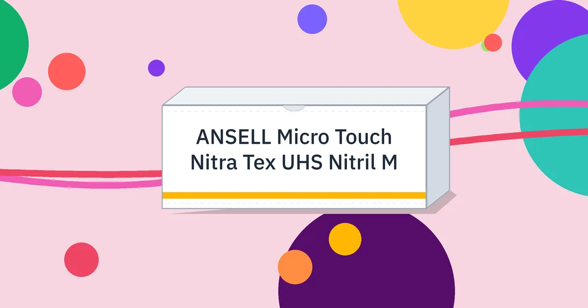 Symbolbild: Packung mit der Aufschrift ANSELL Micro Touch Nitra Tex UHS Nitril M (PZN 07650623) – Verfügbarkeit und Bezug in Apotheken in Frankfurt am Main